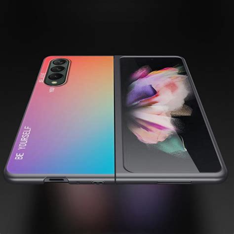 Калъф за телефон за Samsung Galaxy Z Fold 3 5G Черна твърда корица ...