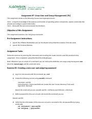 CST8102 Assignment 7 Linux User And Group Management 1 Docx