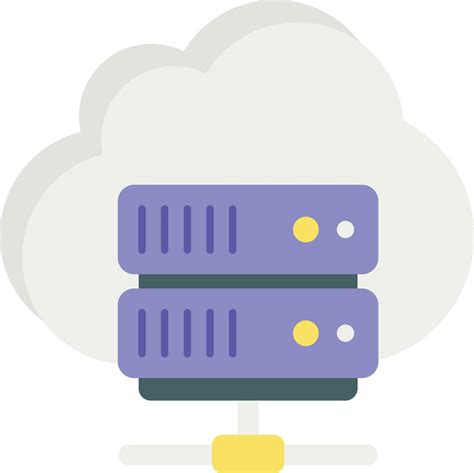 cloudy server flat icon color design style 28135550 vector art at vecteezy