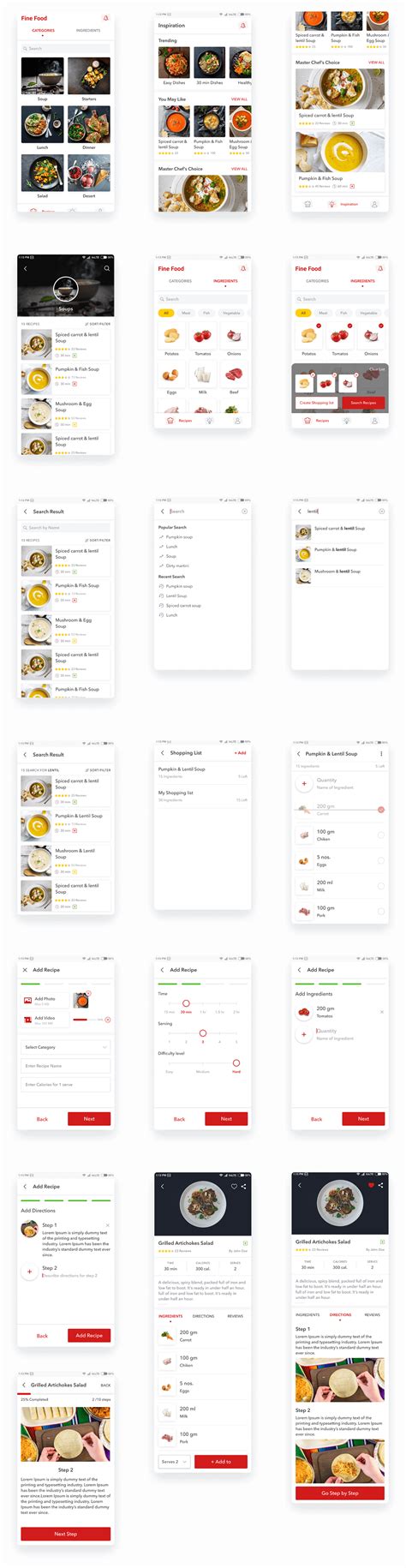 Recipe App Ui Ux Design Behance