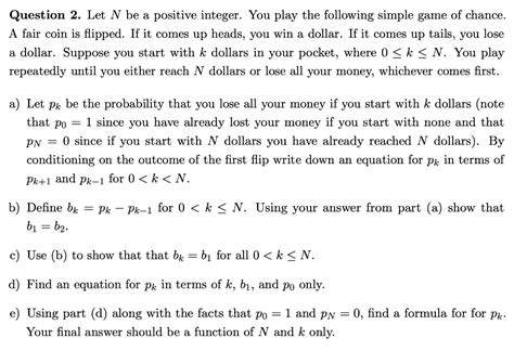 Solved Question Let N Be A Positive Integer You Play The Chegg Com