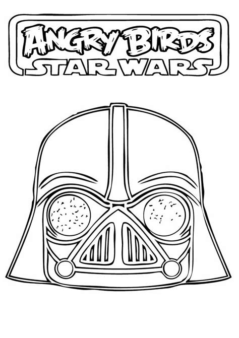 Desenho De Darth Vader De Angry Birds Star Wars Para Colorir Tudodesenhos