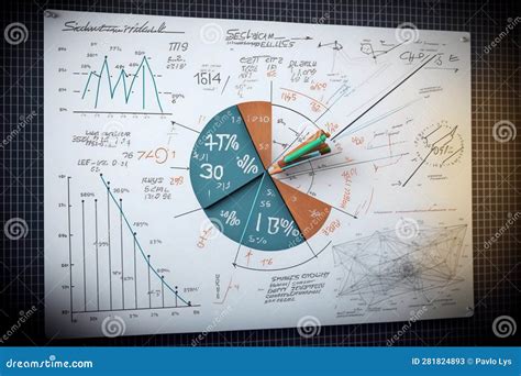 Graph Arrows Formulas Calculations Ai Generated Royalty Free Stock