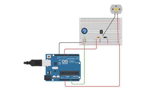 Circuit Design Motor Control Tinkercad