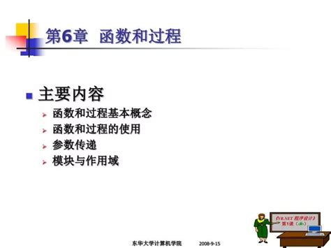 Ppt 第 6 章 函数和过程 Powerpoint Presentation Free Download Id3619989