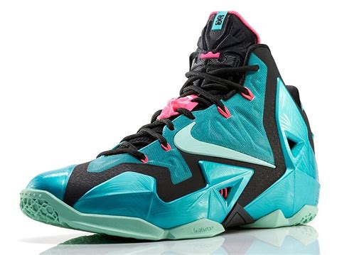 Nike Lebron Xi 11 South Beach Basketball Shoe Teal Blue Green Pink