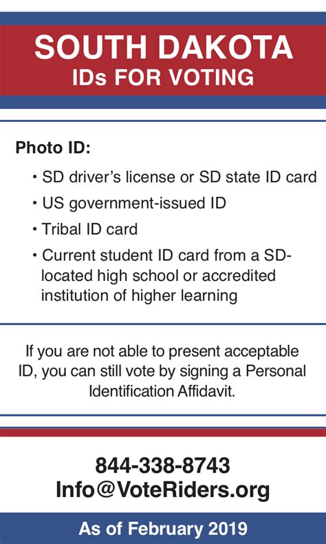 South Dakota Voter Id Information · Voteriders