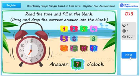 Math Explanation Reading An Analog Clock Oclock Engaging Primary Maths Software