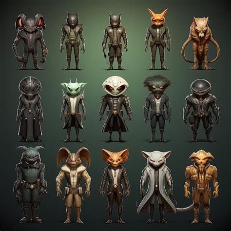 Premium Photo Alien Characters