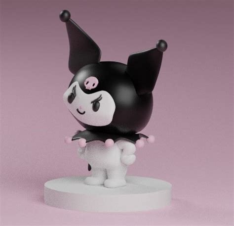 Stl File Kuromi Statue Standing Hello Kitty 👋 ・model To Download And