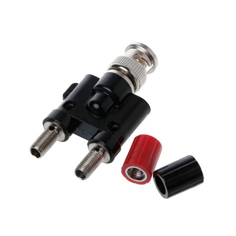 BNC Male Plug To Twin Dual Banana Jack Female Coaxial 4mm Connector