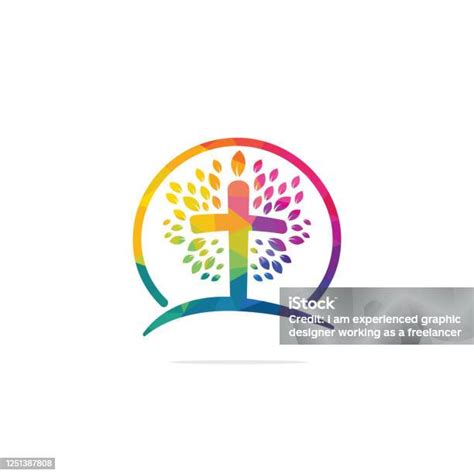 樹宗教交叉符號圖示向量設計向量圖形及更多商標圖片 商標 基督教 教堂 Istock