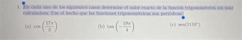 Solved In Each Of The Following Cases Determine The Exact Chegg