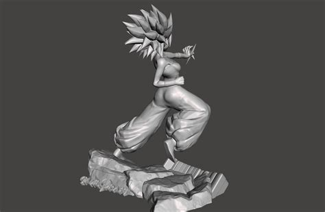 Stl File Caulifla Dragonball Super Ssj Saiyan 3 Versions Included Dynamic Pose For Leds High