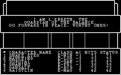 Wizardry Iii Legacy Of Llylgamyn Download 1983 Role Playing Game
