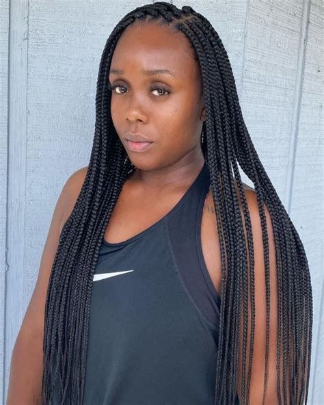 Medium Box Braid Hairstyles For Black Women