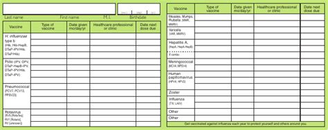 Lifetime Immunization Record Fill Out Sign Online And Download Pdf Templateroller