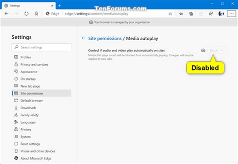 How to Enable or Disable Media Autoplay in Microsoft Edge Chromium ...