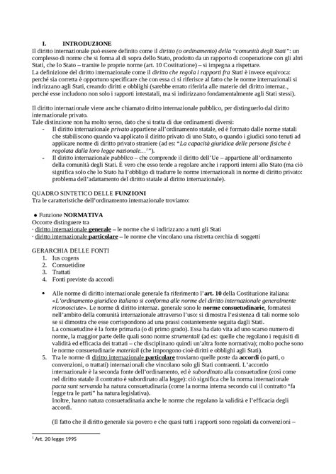 Riassunto Conforti Diritto Internazionale Docsity