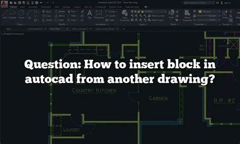 Question How To Insert Block In Autocad From Another Drawing Caddikt