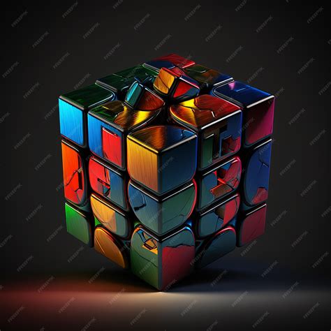 premium ai image fancy colorful rubik impossible cube puzzle pictures