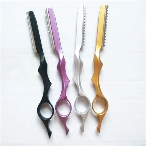 10pcs Blade 1pcs Thinning Scissors Barber Feathering Stylist Grooming