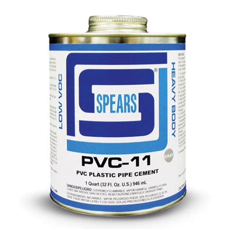 Spears Pvc11g 020 Gray Heavy Body Pvc Cement 1 Pint