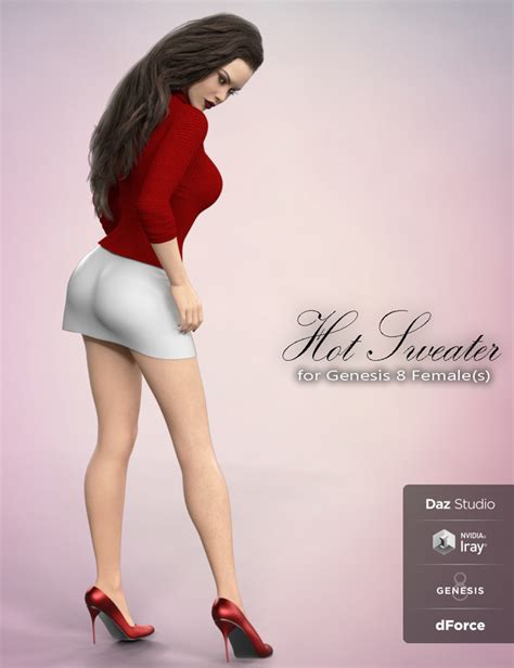 Hot Sweater For Genesis 8 Females For DForce 2025 Free Daz 3D Models