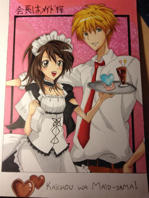 Misaki And Usui From Kaichou Wa Maid Sama Fan Art By Copicpanda On