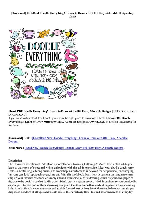Download Book Doodle Everything Learn To Draw With 400 Easy