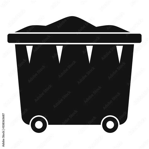 garbage container icon simple illustration of garbage container vector