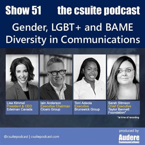 Show 51 Gender Lgbt And Bame Diversity In Communications By The