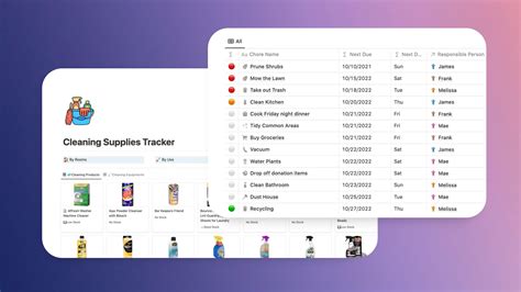 The 8 Best Notion Cleaning And Chore Templates Gridfiti