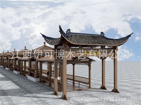 定制古建牌楼牌坊大门 景观防腐木门楼山门门头 景区公园农村广场 阿里巴巴