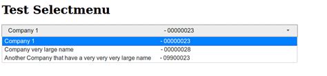 Css How To Aligns Strings Inside Jquery Ui Selecmenu Stack Overflow