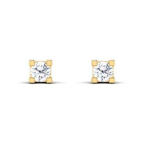 Real Diamonds Daily Wear Gold Earing With Round Lab Grown Daimond