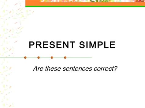 Present Simple Error Correction Ppt