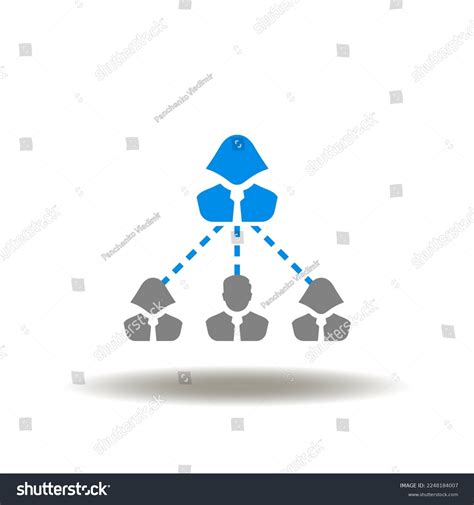 Vector Illustration People Flowchart Icon Outsourcing Stock Vector