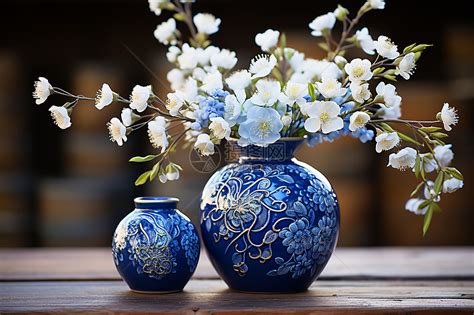 蓝色花瓶高清图片下载 正版图片600627906 摄图网