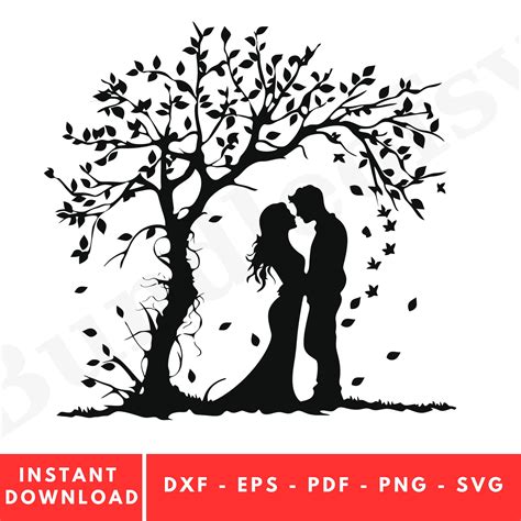 Love Tree Svg Lovers Svg Couple Svg Love Png Wedding Svg Couples