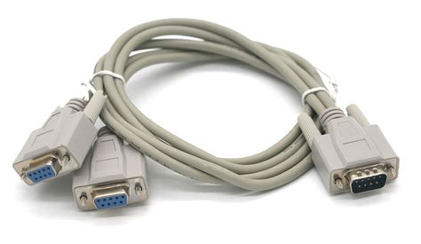 Y Splitter Serial Cable Db9 Male To Db9 Female Db9 Female 3ft
