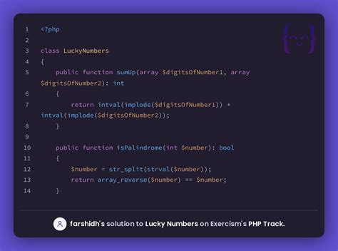 Farshidh S Solution For Lucky Numbers In PHP On Exercism