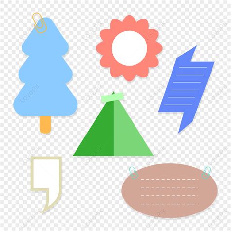 어린이용 컬러 스티커 세트 일러스트 노트 메모 별 우주 편지지 포스트잇 하트 학교 압정 심장 Png 일러스트 무료 다운로드 Lovepik