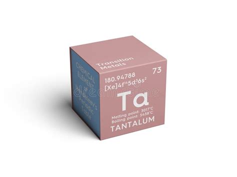 Tantaal Overgangsmetalen Chemisch Element Van De Periodieke 3d
