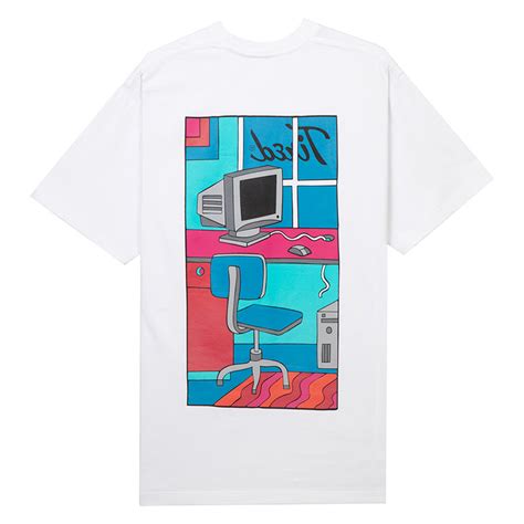 Tired Workstation Pocket T Shirt White Sparky Online Store