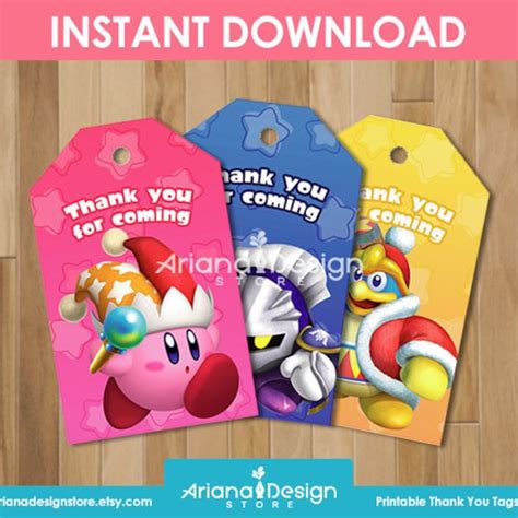 Kirby Thank You Cards Etsy