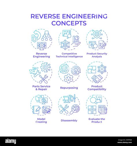 Reengineering Blue Gradient Concept Icons Stock Vector Image And Art Alamy