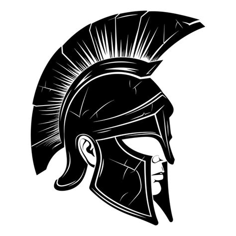 Premium Vector Silhouette Ancient Greek Helmet Black Color Only