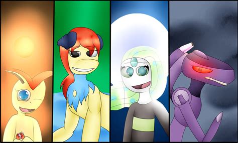 Pokemon Unova Mythical Pokemon By Sketching J On Deviantart