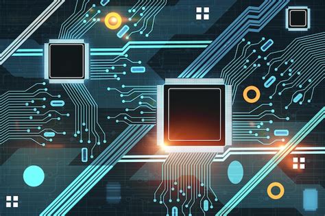 Premium Photo Creative Digital Circuit Backdrop